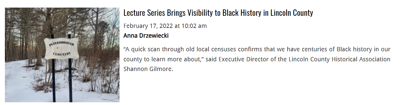 Lecture Series Brings Visibility to Black History in Lincoln County ...